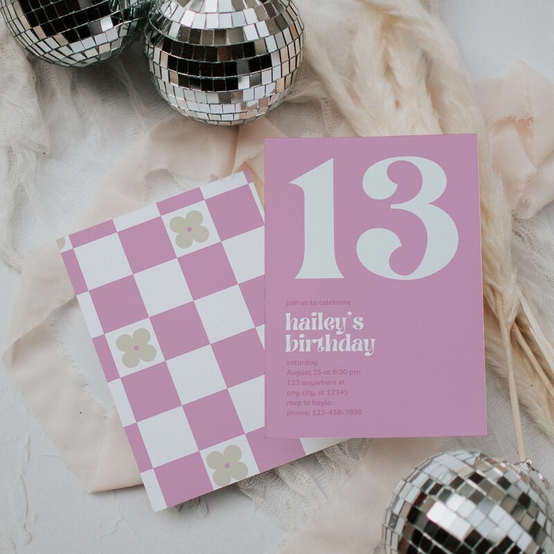 Teen Girl Invitation - Etsy