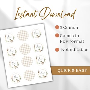 Printable Mallard Duck Baby Shower Cupcake Toppers Duck Hunting Theme ...