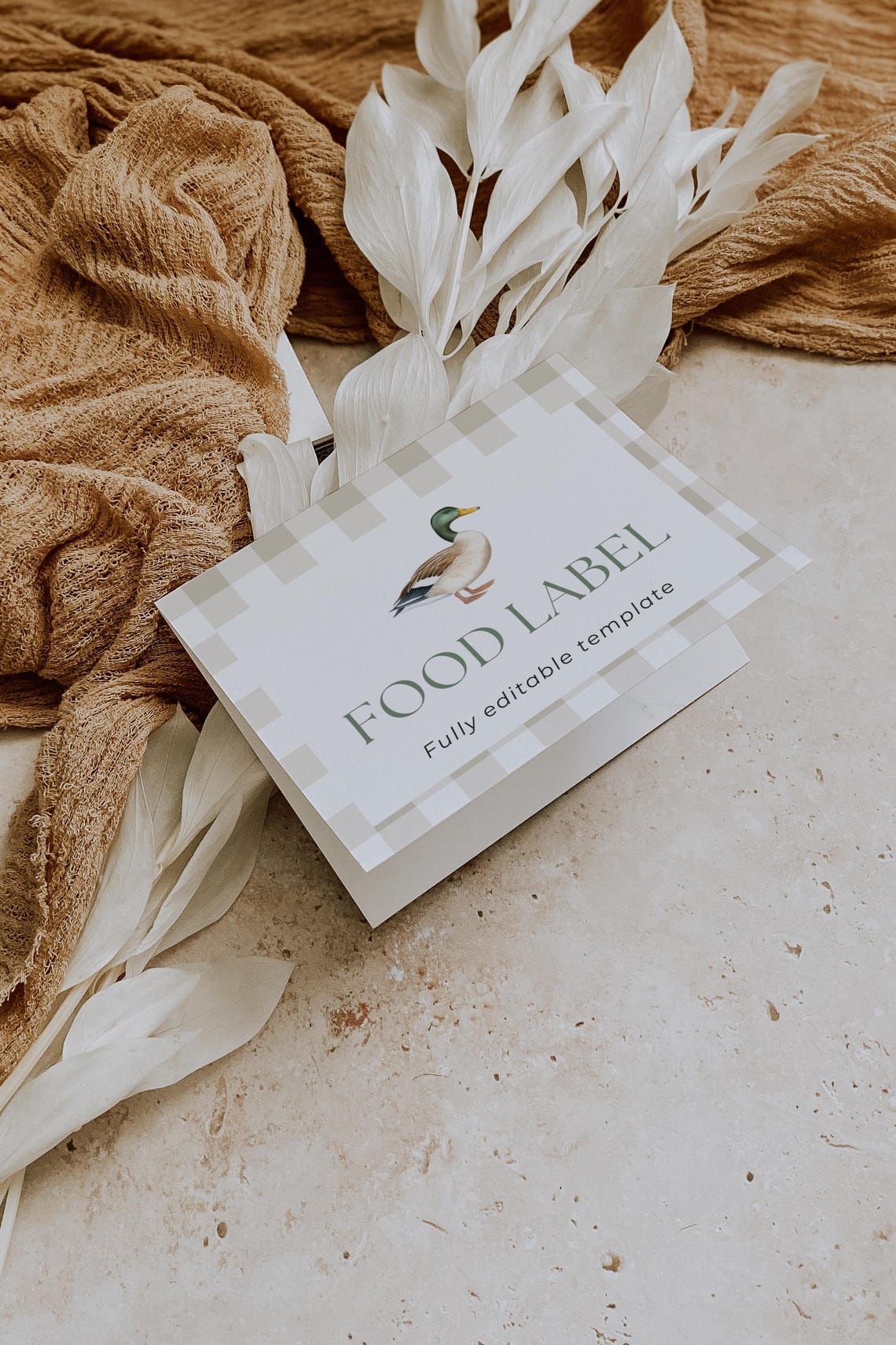 Editable Mallard Duck Baby Shower Food Label Duck Hunting Theme Food ...