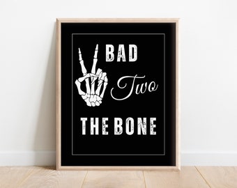 Bad Two the Bone Birthday Theme Welcome Sign - Etsy