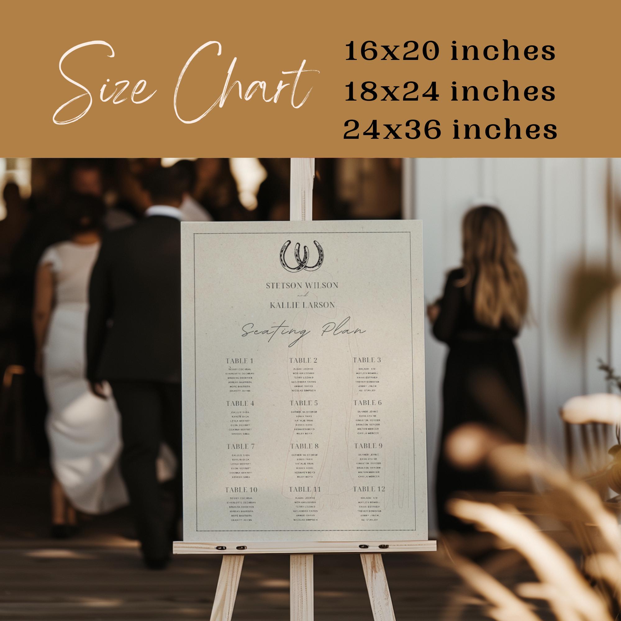 Editable Western Wedding Seating Chart Template Desert Wedding Find ...