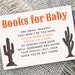 Printable Cowboy Baby Shower Books for Baby Card A Little Cowboy ...