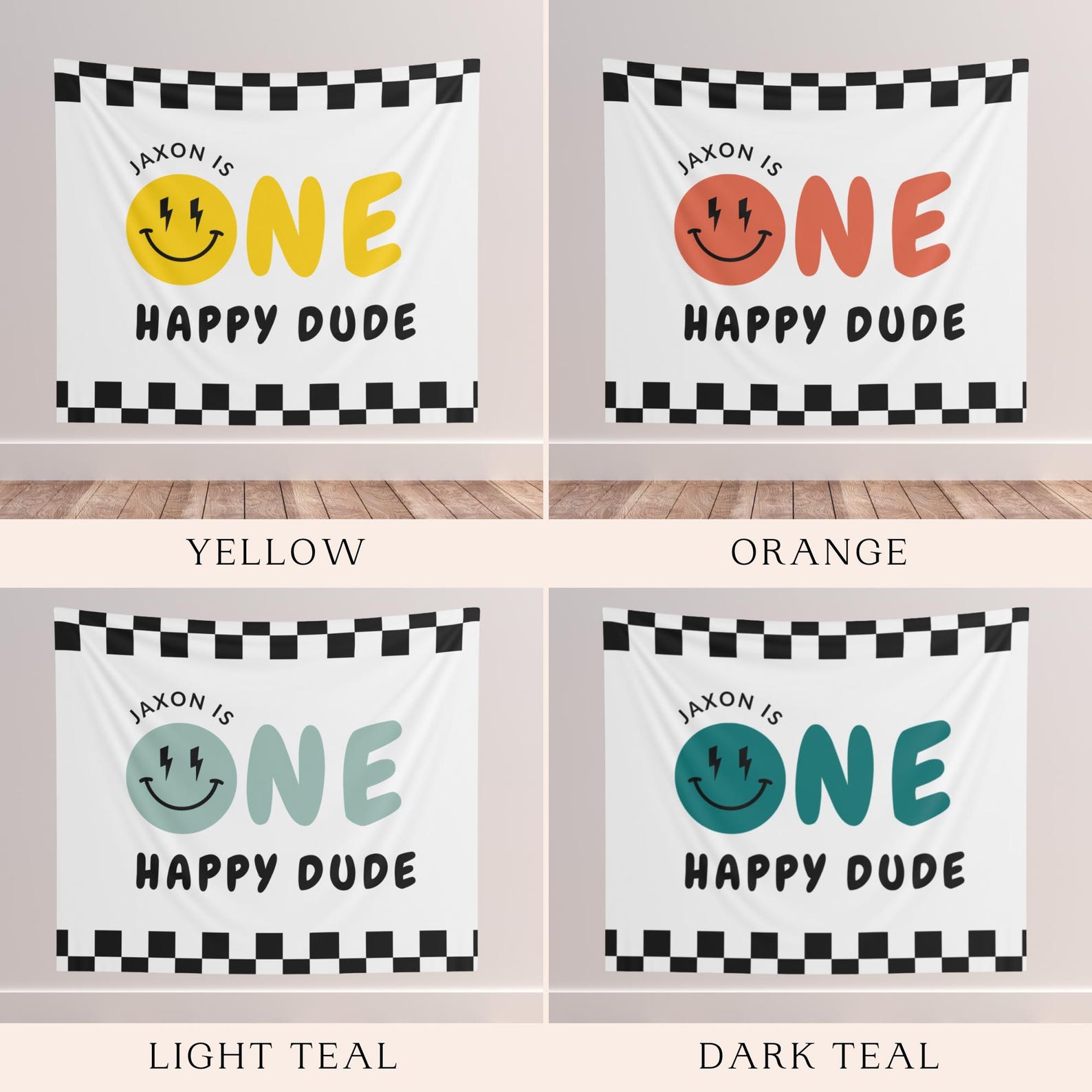 One Happy Dude Birthday Backdrop First Birthday Photo Backdrop ...