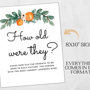 Printable Little Cutie Guess How Old Game, Instant Download, Cutie Baby ...