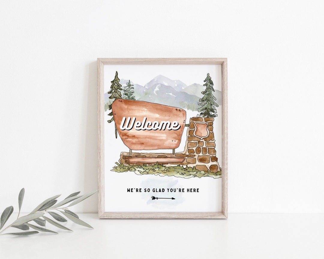 Printable National Park Welcome Sign, Instant Download, National Park ...