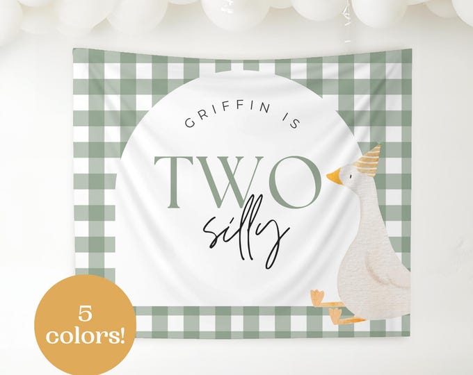 Silly Goose Garland Party Girl 1st Birthday Goose Decor Two Silly Goose ...