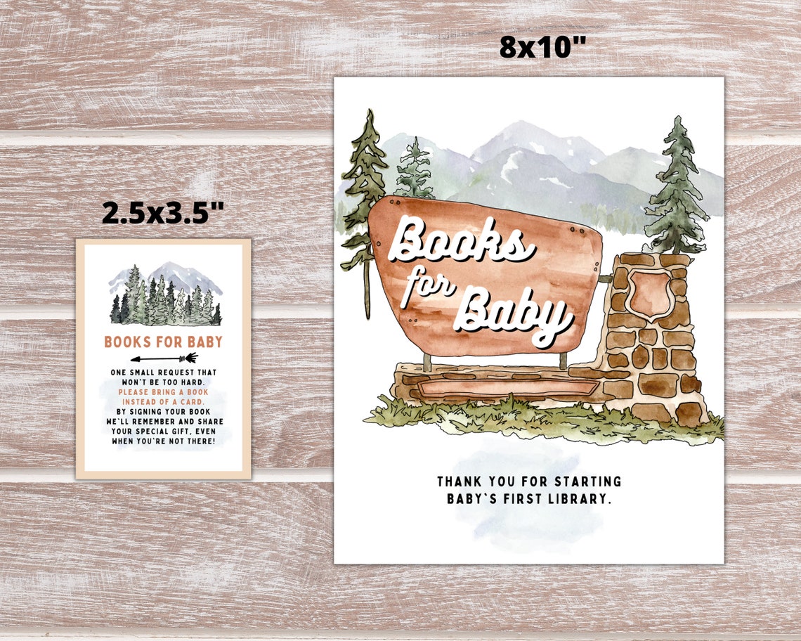 Printable National Park Books for Baby Card Sign Instant Download ...