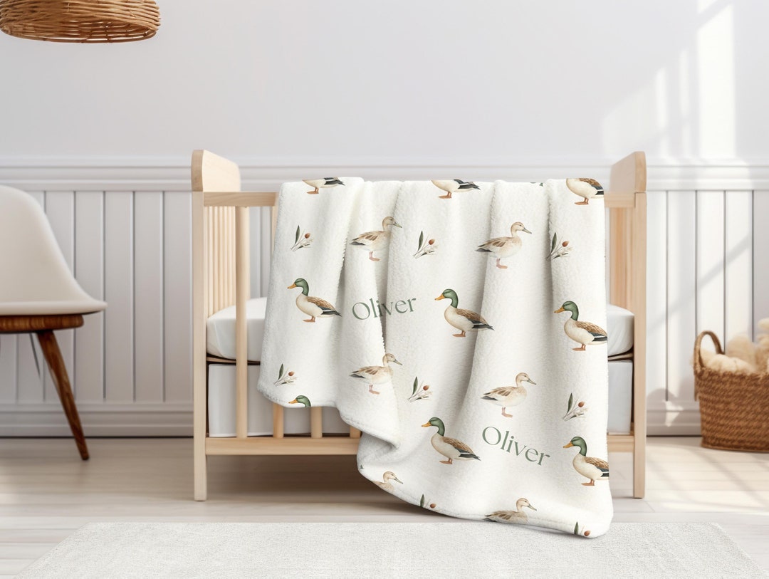 Personalized Mallard Duck Baby Blanket Gift Idea for Baby Shower Duck ...
