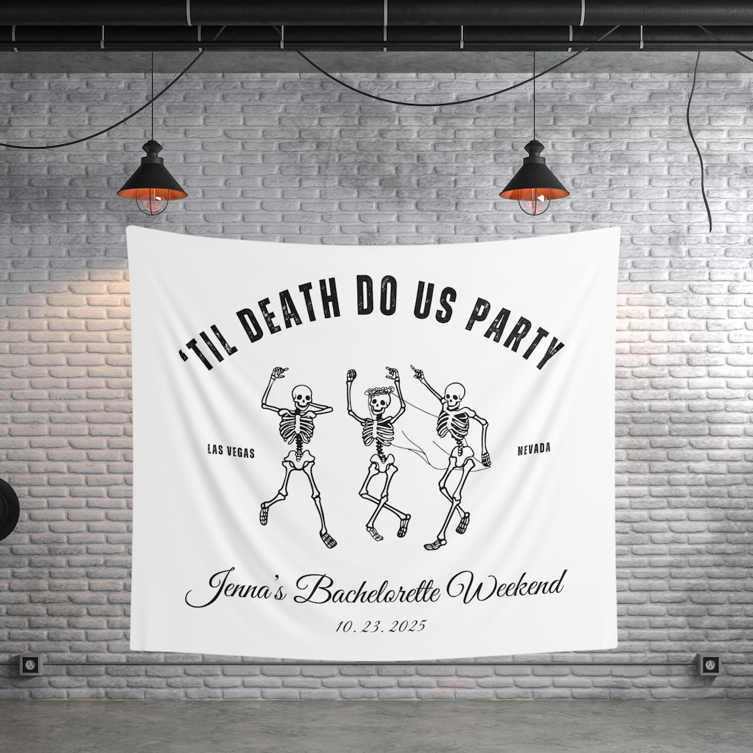 Til Death Do Us Party Bachelorette Party Banner Halloween Bachelorette ...