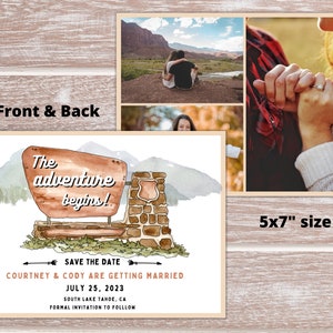 Editable National Park Save the Date Template With Photo Woodland Save ...