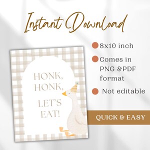 Printable Silly Goose Birthday Food Table Sign Goose Theme 1st Birthday ...