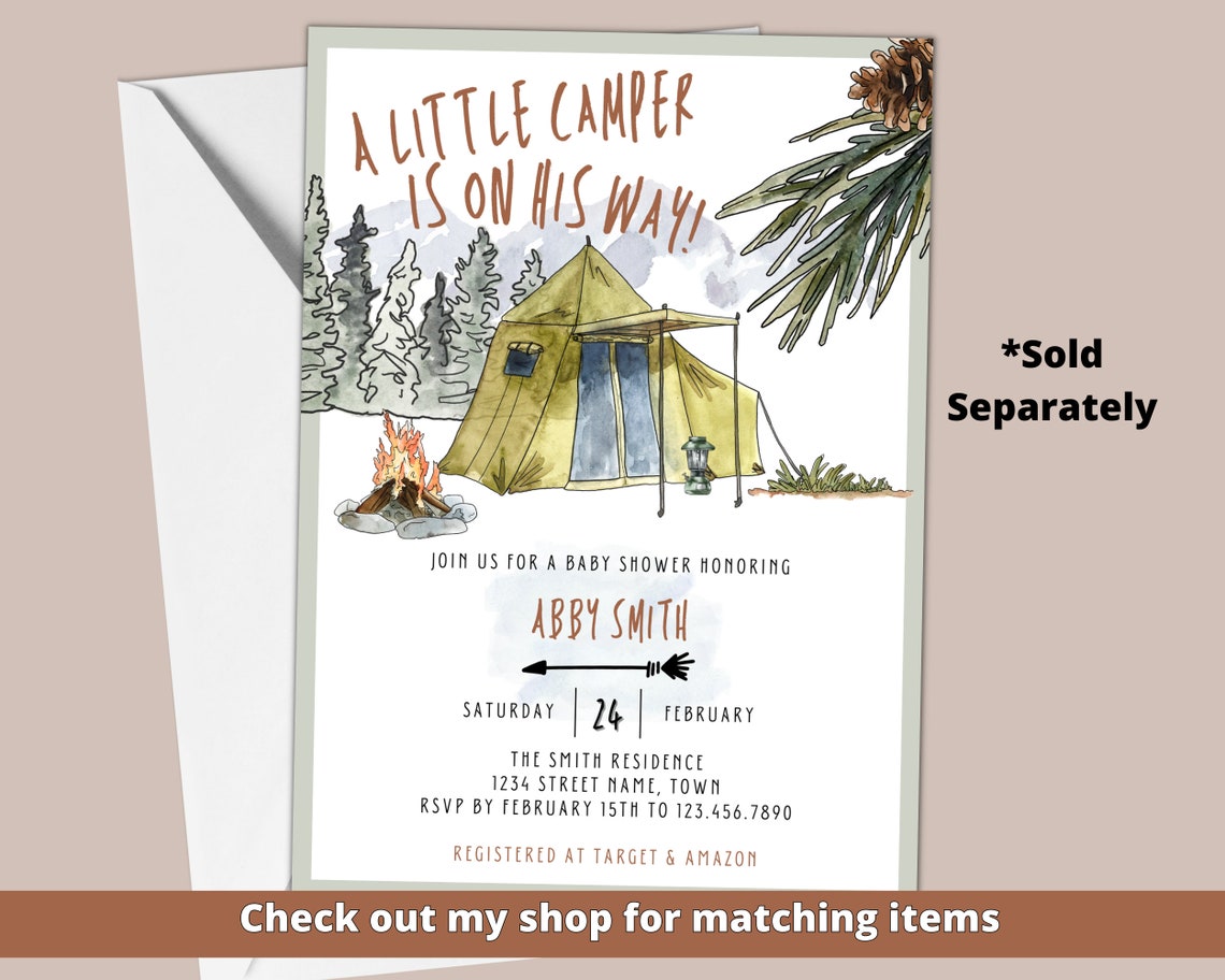 Editable Camping Welcome Sign Three Sizes Camping Baby - Etsy