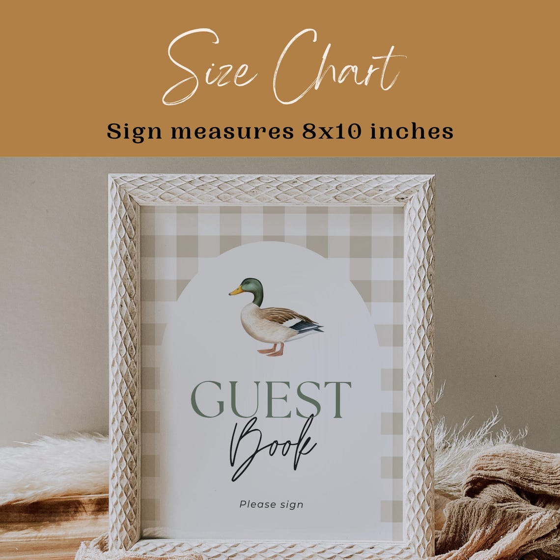 Printable Mallard Duck Baby Shower Guest Book Sign Duck Hunting Baby ...