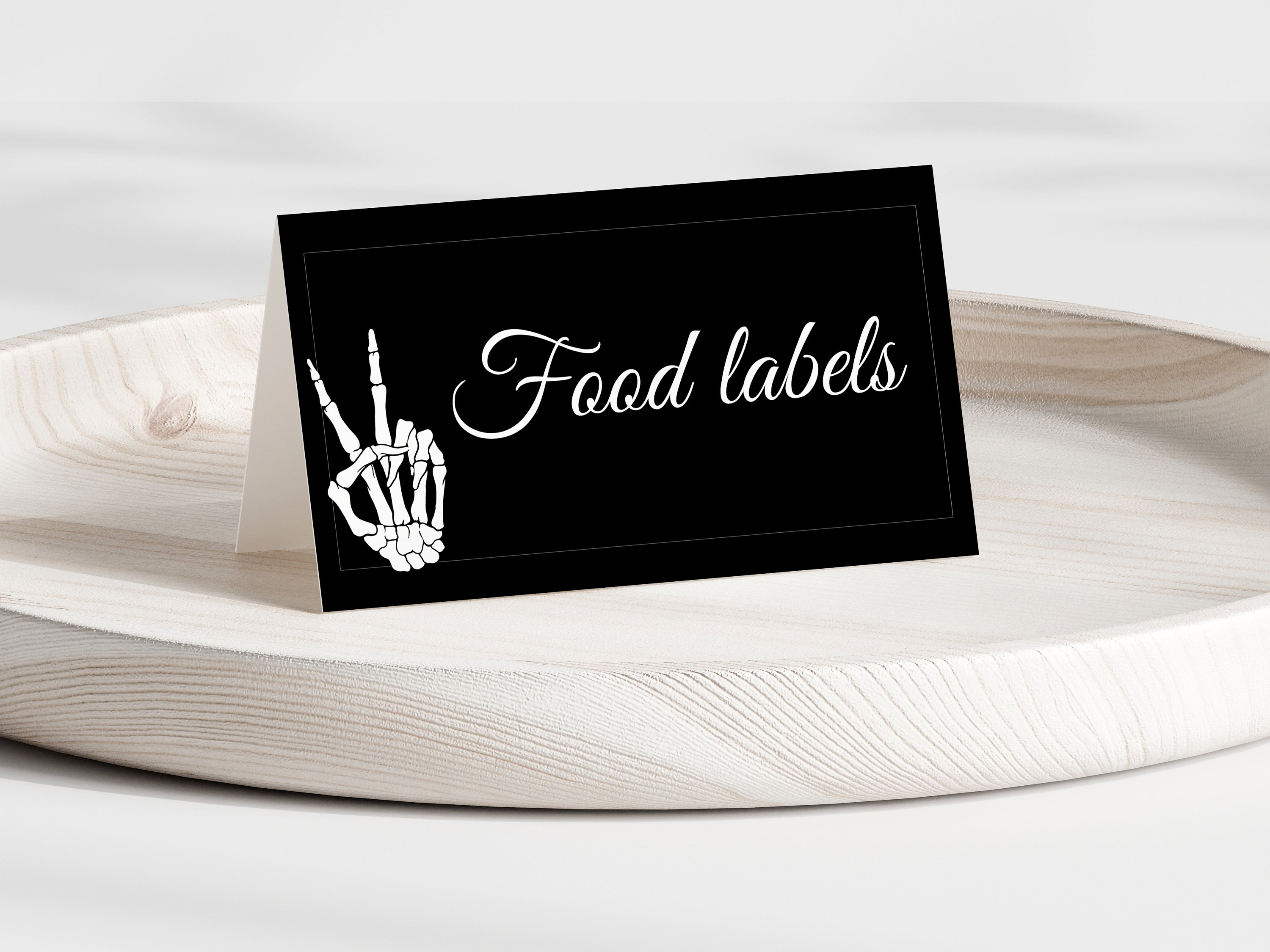 Editable Bad Two the Bone Food Labels Black Food Tags Bad 2 the Bone ...