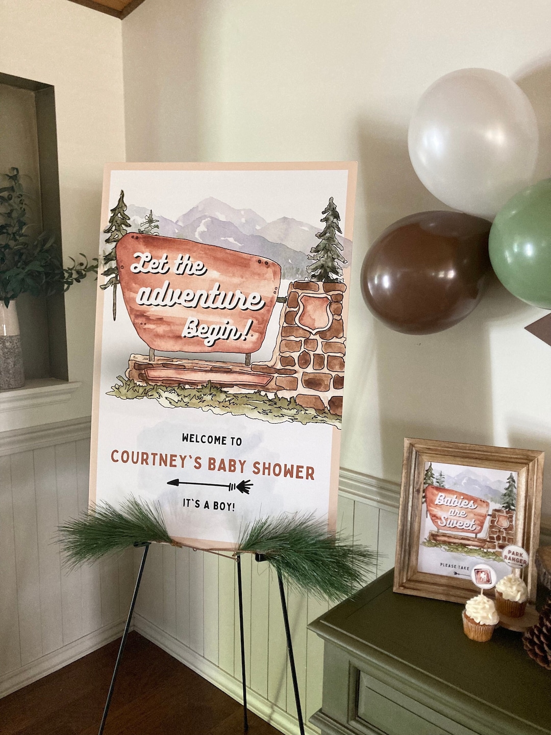 Editable National Park Baby Shower Welcome Sign National Park Baby ...