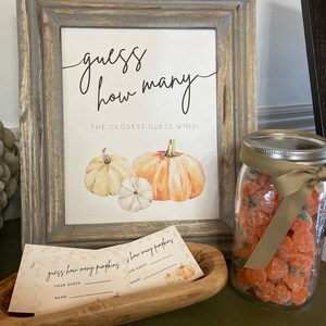 Printable Guess How Many Game How Many Pumpkins Are in the Jar Game ...