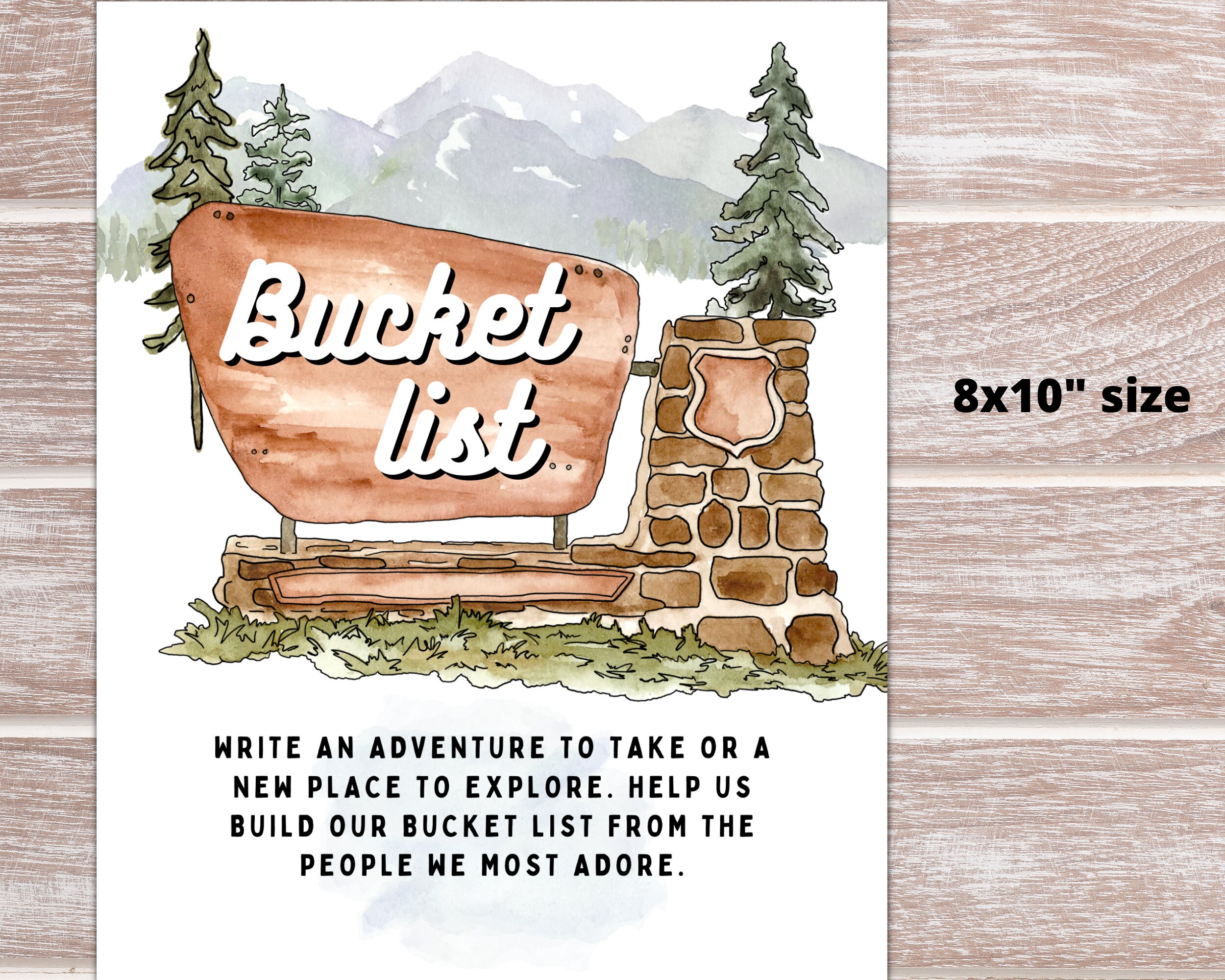 Printable Bucket List Sign Instant Download National Park - Etsy Australia