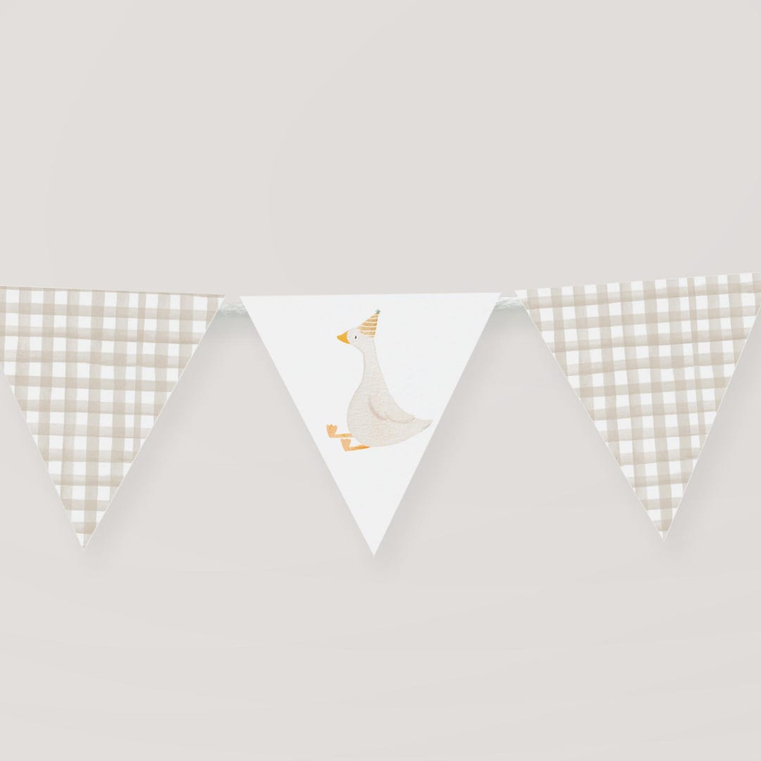Printable Silly Goose Birthday Banner Neutral Goose Theme Decor 1st ...