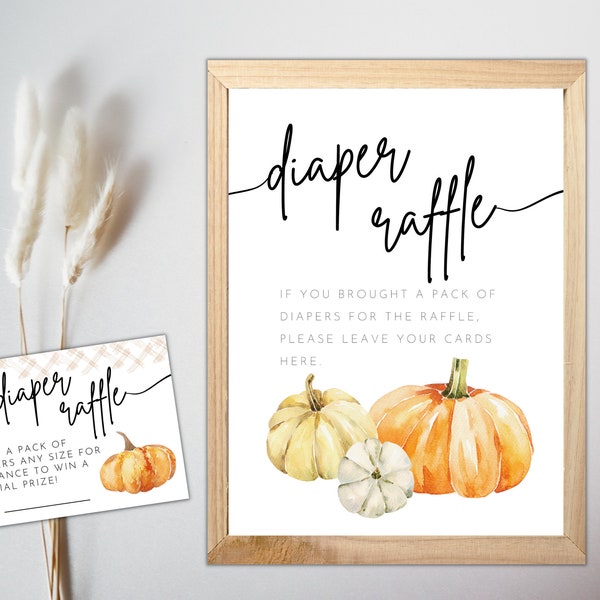 Fall Themed Diaper Raffle Cards - Etsy