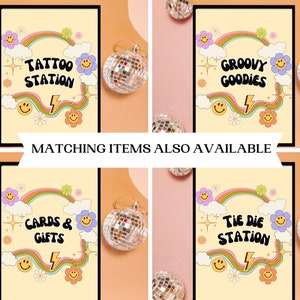 Printable Groovy Birthday Party Decor Groovy Polaroid Station Table ...