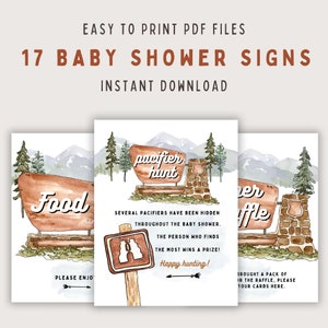 Printable National Park Baby Shower Sign Bundle National Park Baby ...