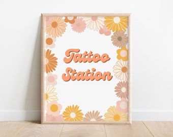 Printable Groovy Birthday Party Decor Groovy Food Table Sign Retro ...