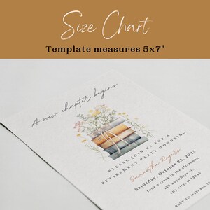 Editable Storybook Retirement Invitation Teacher New Chapter is About ...