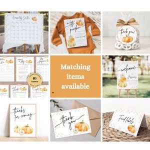 Editable Little Pumpkin Baby Shower Invitation Fall Baby Shower ...