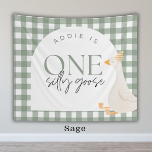 One Silly Goose Birthday Personalized Banner 1st Birthday Silly Goose ...