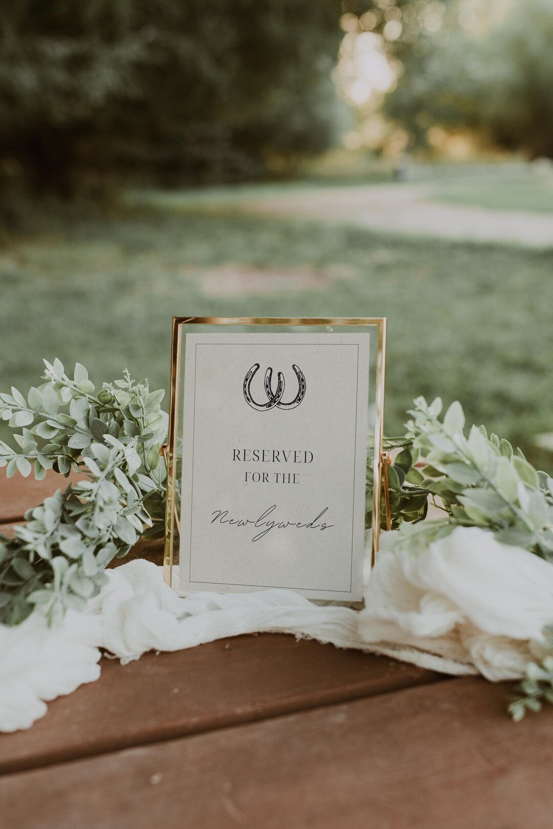 Editable Western Wedding Reserved Sign Template Modern Reserved Seating ...