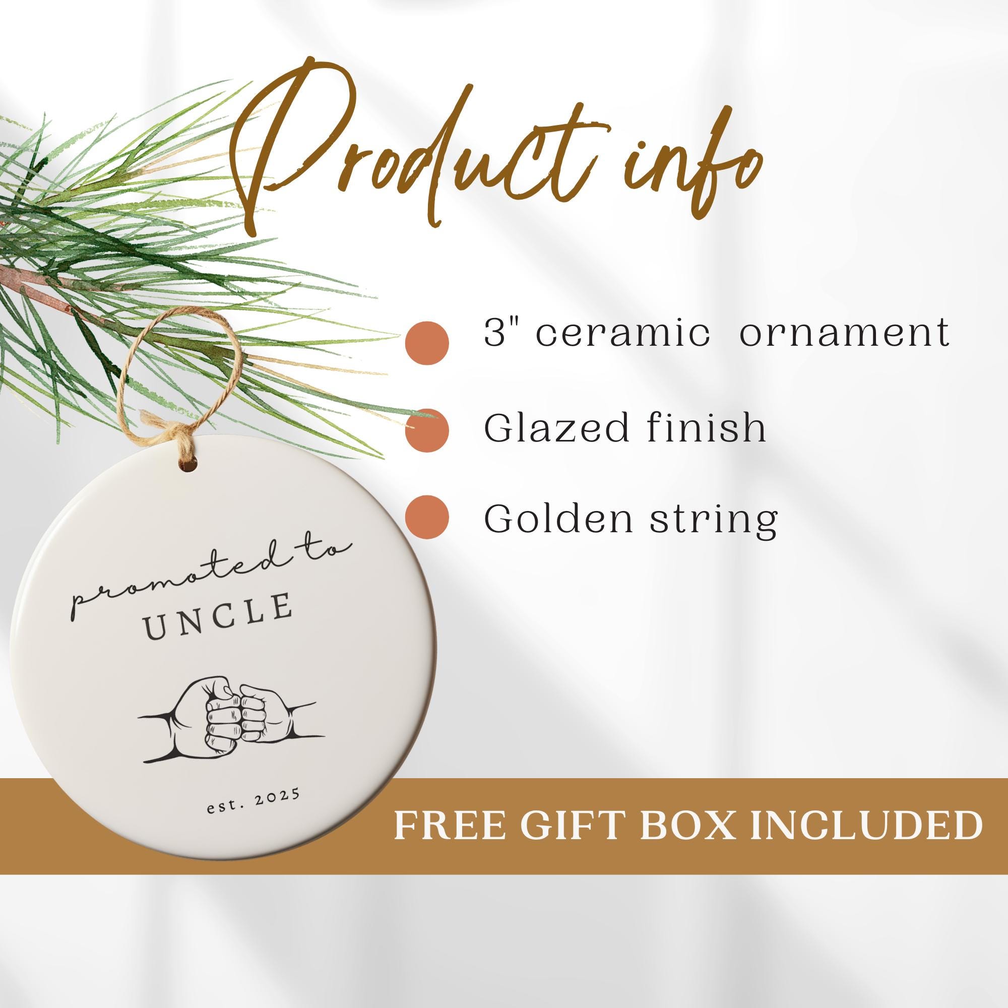 Uncle Promotion Personalized Gift Baby Reveal Uncle Announcement New ...