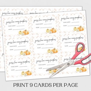 Printable Guess How Many Game How Many Pumpkins Are in the Jar Game ...