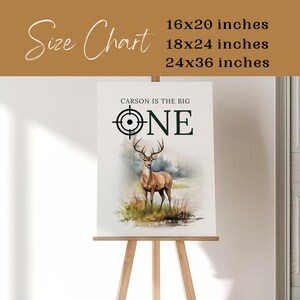 Editable the Big One Deer Birthday Welcome Sign Template Hunting ...