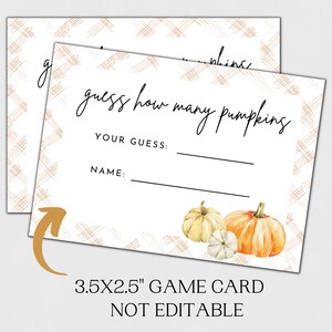 Printable Guess How Many Game How Many Pumpkins Are in the Jar Game ...