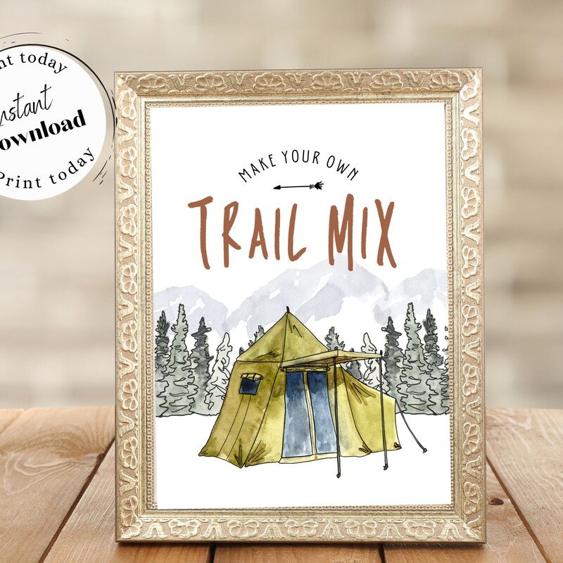 Trail Mix Sign - Etsy