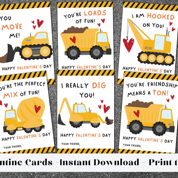 Construction Valentine - Etsy