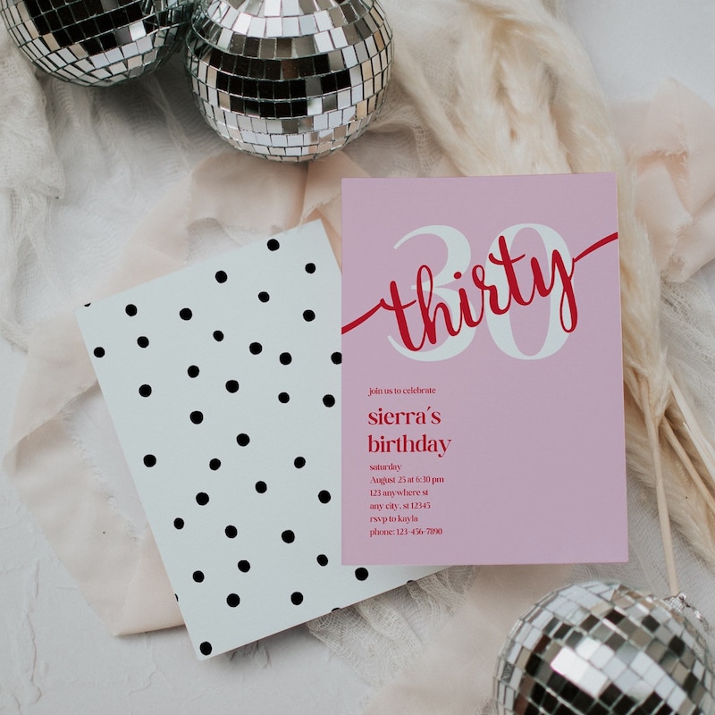 30th Birthday Invite - Etsy
