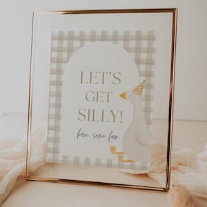 Printable Silly Goose Birthday Activity Sign Goose Theme 1st Birthday ...