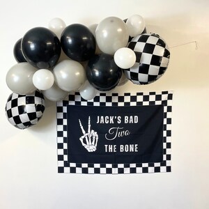 Bad Two the Bone Birthday Photo Backdrop Personalized Bad TWO the Bone ...