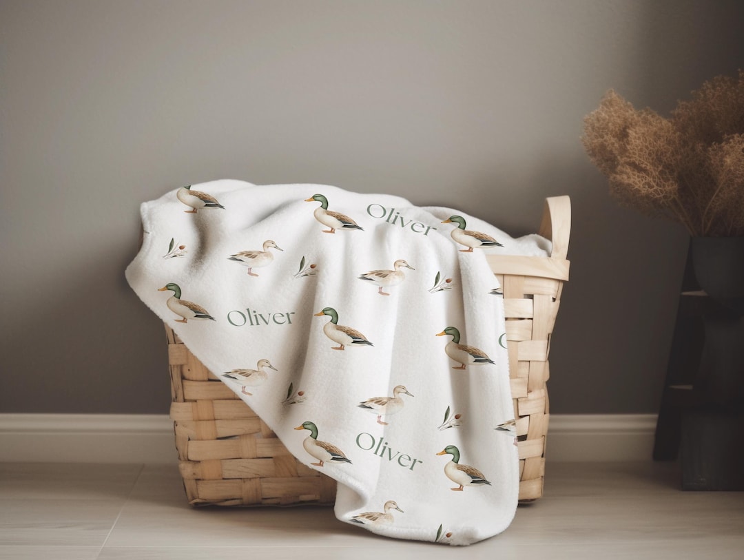 Personalized Mallard Duck Baby Blanket Gift Idea for Baby Shower Duck ...