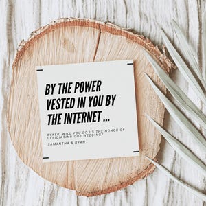 Editable Funny Officiant Proposal Card Template Modern Will You Be Our ...