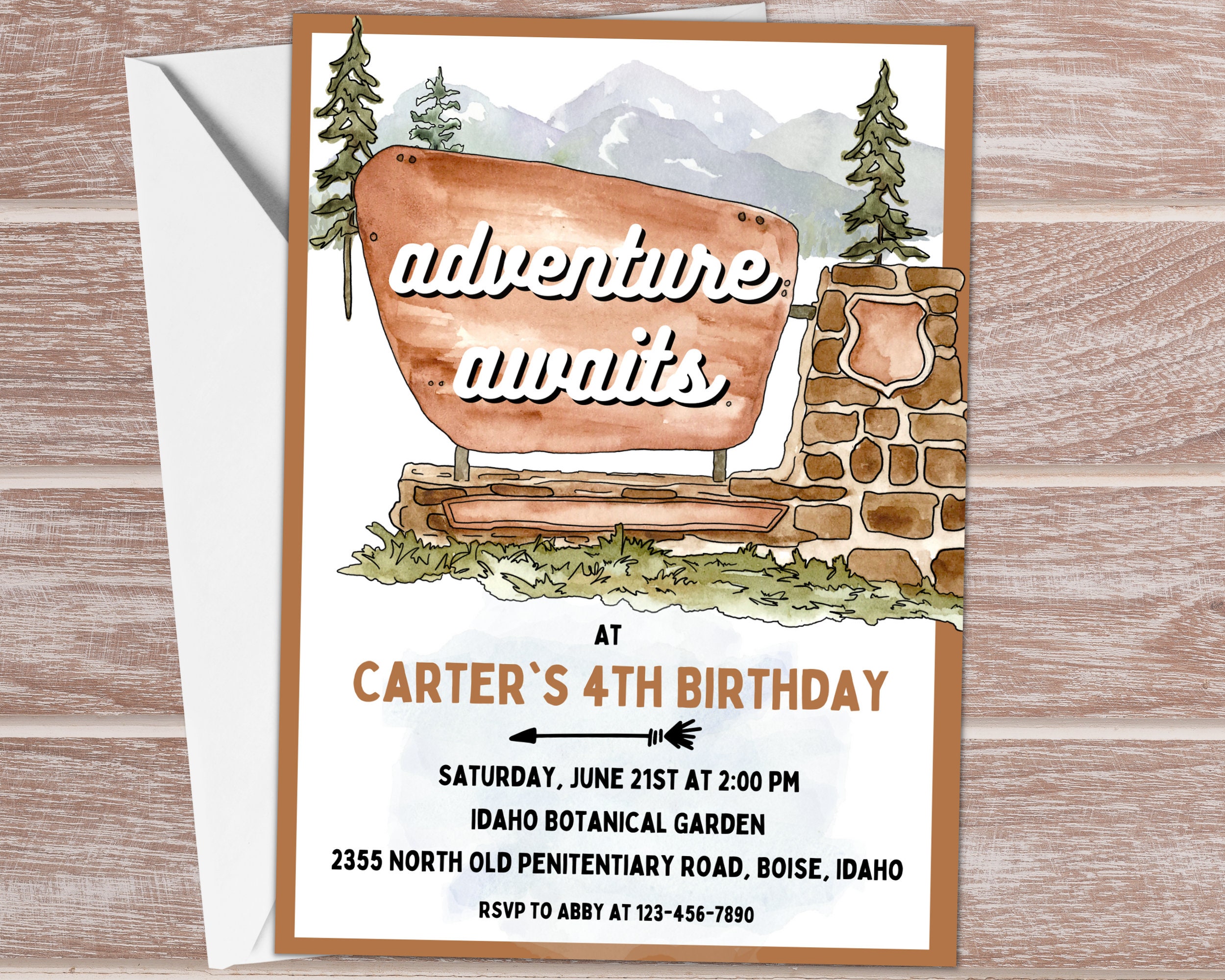 Editable National Park Birthday Party Invitation Any Age - Etsy