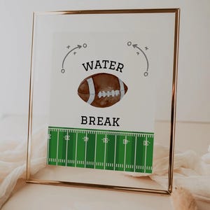 Editable Football Birthday Sign Bundle First Year Down Birthday Decor ...