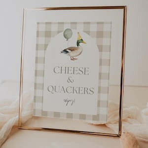 Printable One Lucky Duck Birthday Party Sign Mallard Duck 1st Birthday ...