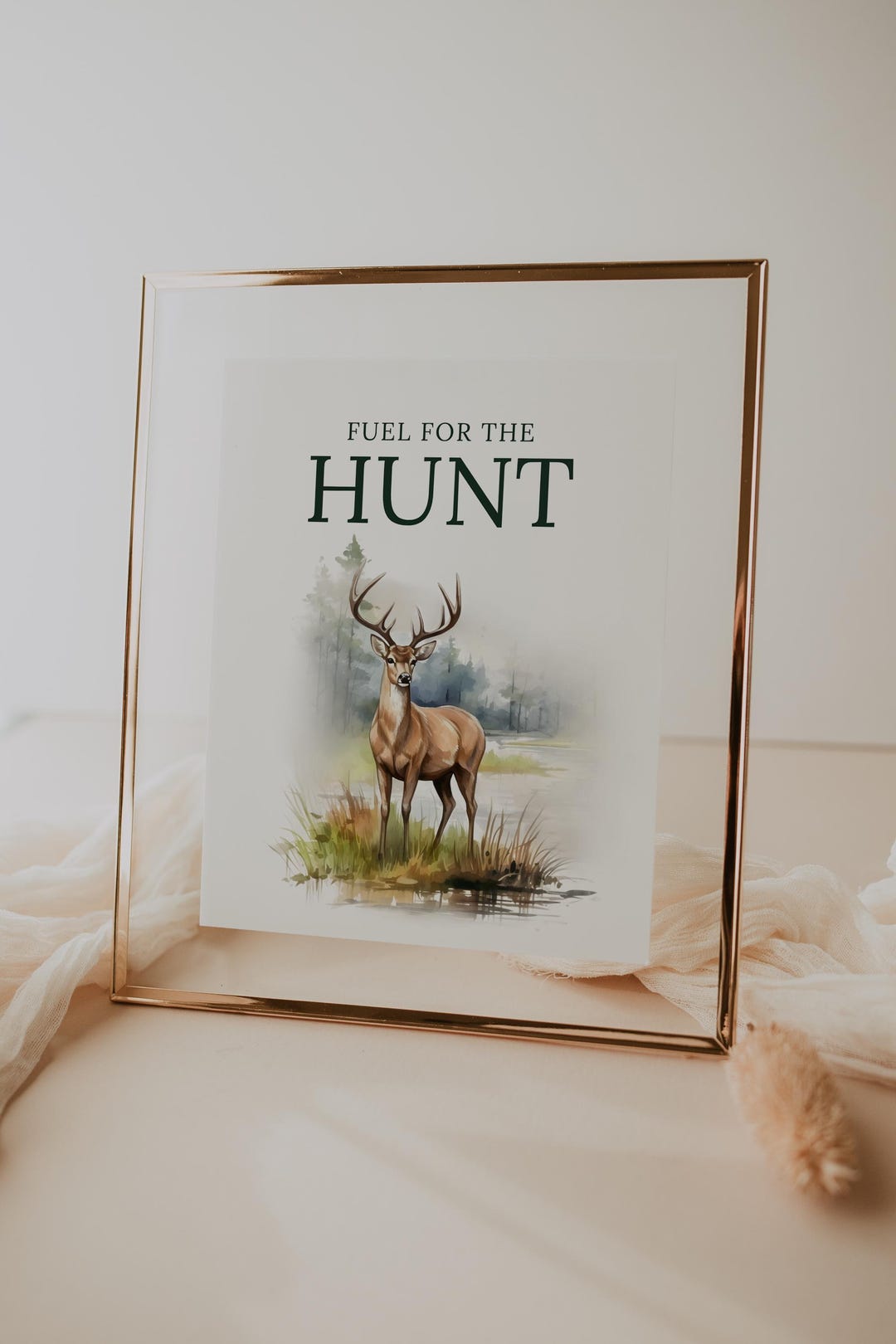 The Big One Deer Printable Sign Deer Hunting 1st Birthday Decor ...