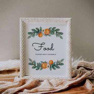 Cutie Baby Shower Printable Food Sign Baby Shower Cutie Theme Table ...