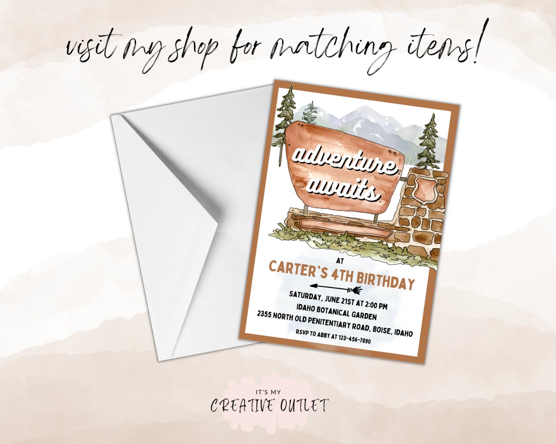 Printable Mountain Happy Birthday Banner Instant Download - Etsy