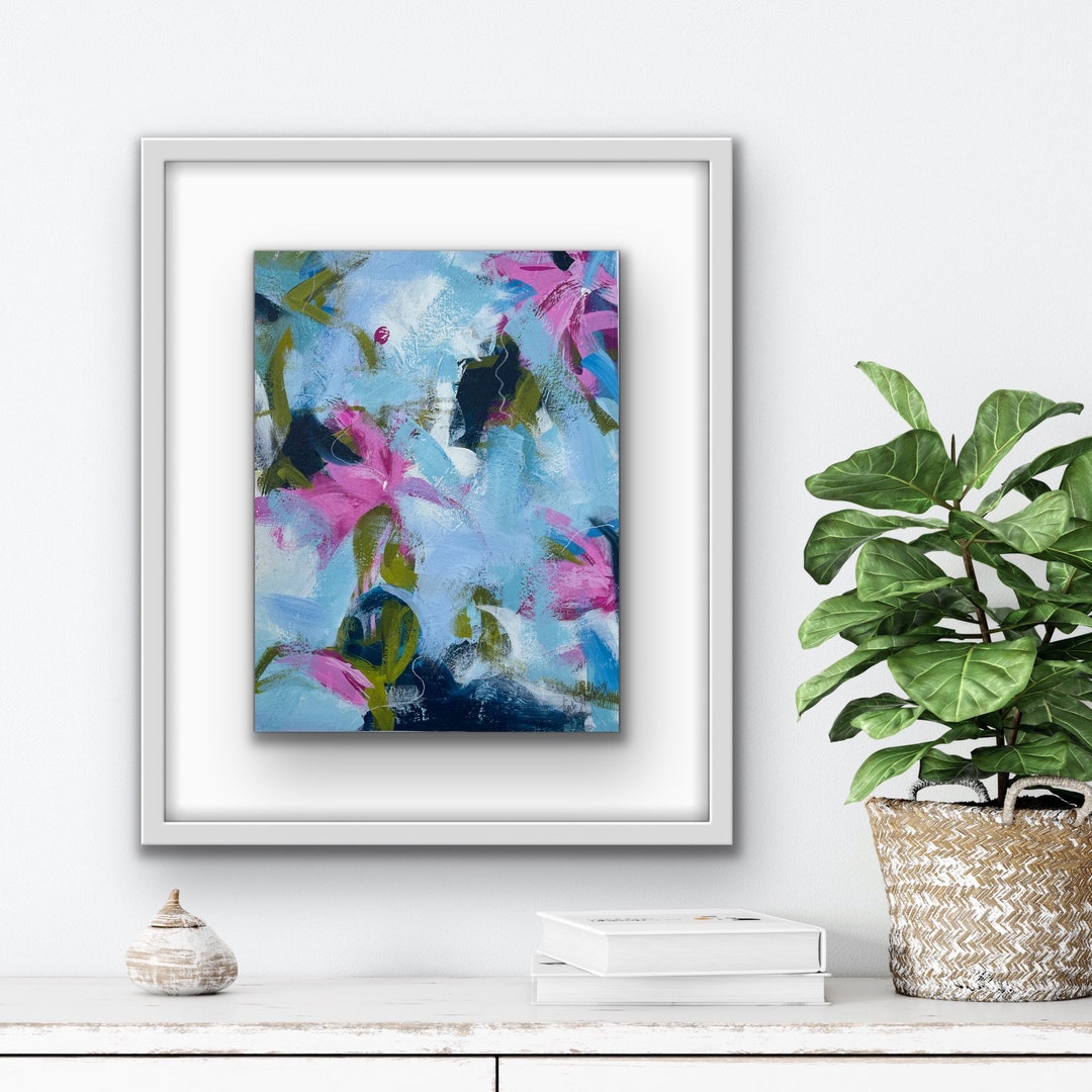 Original Mixed Medium Acrylic Abstract Painting Wall Art, Acrylic Mixed ...