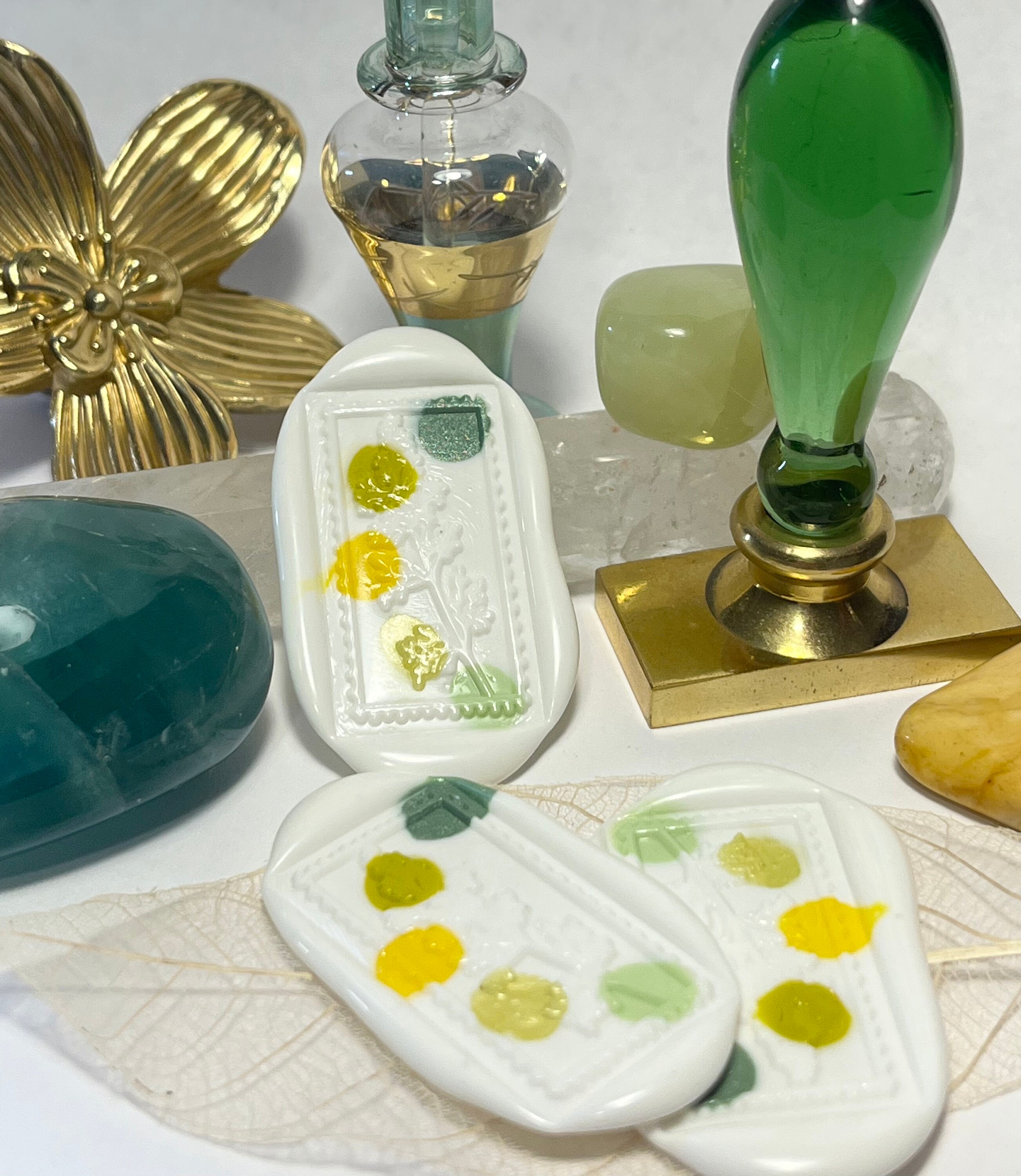 Fern Postage Stamp Wax Seals. 3pc Set 50mm. Sticker / Magnet. Unique ...