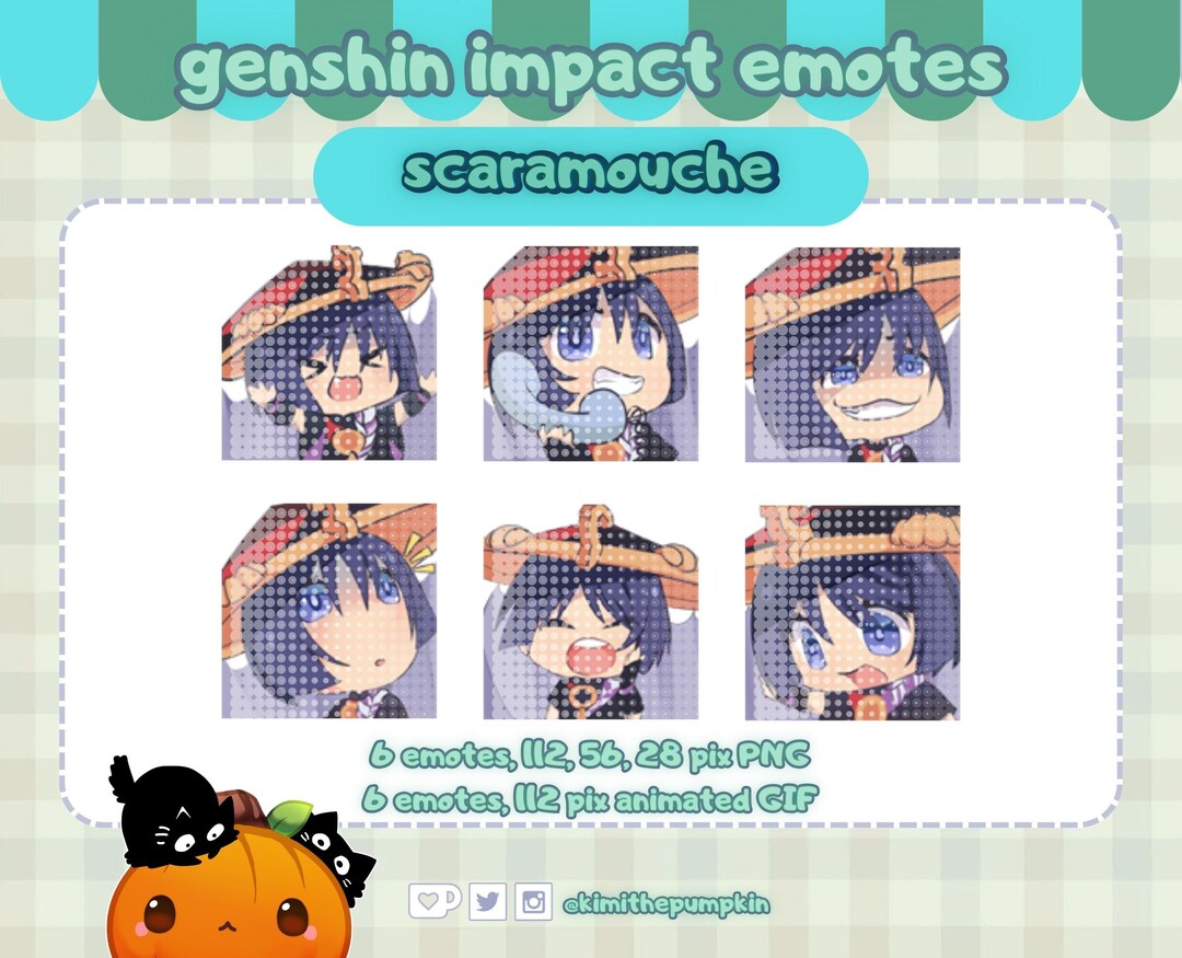 Animated Emotes for Twitch,discord or Youtube With Scaramouche ...